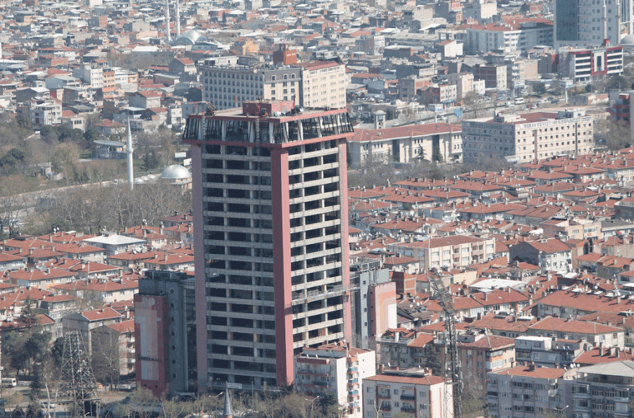Bursa'da 20 yıldır boş olan Tower Plaza yıkılıyor - Bursa Haberleri ...