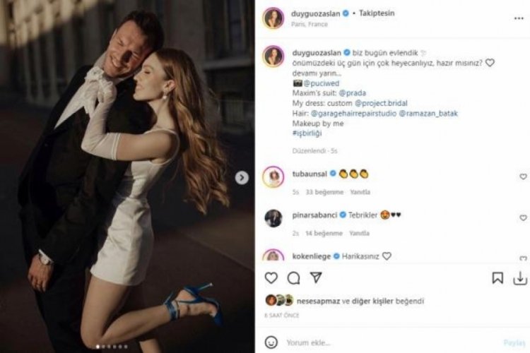 Fenomen Duygu Özaslan ile basketbolcu Can Maxim Mutaf, Paris'te evlendi ...